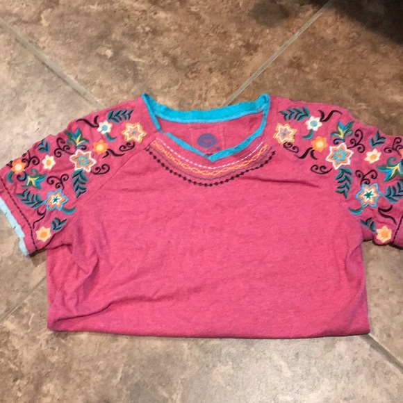Double D Ranch | Tops | Double D Ranch Floral Embroidered Shirt | Poshmark